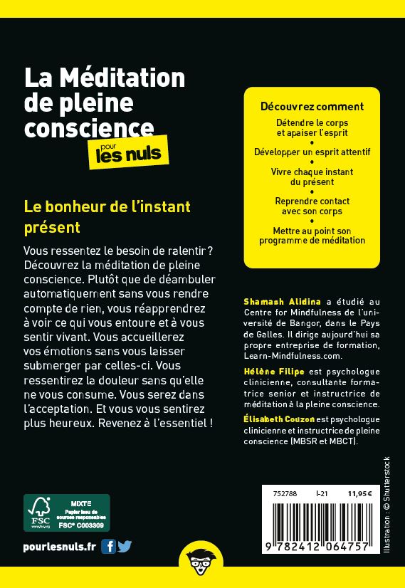 La méditation de pleine conscience pour les nuls de Shamash Alidina ...