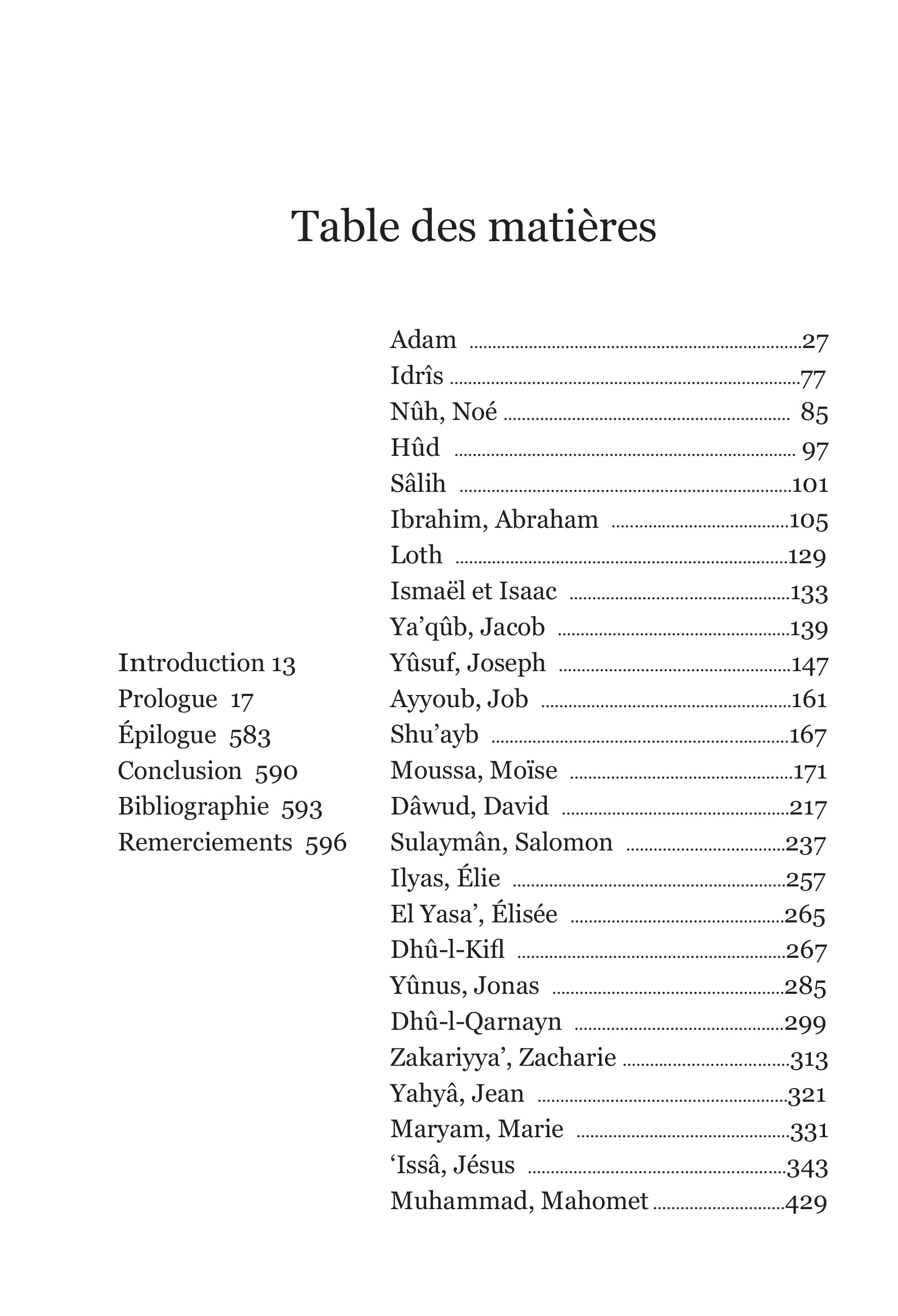 Les Prophètes à la lumière du Coran et de la Bible de Reem Yasmina ...